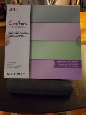 Crafters Companion 12x12 Pearlescent Paper Pad Lovely Lilacs | eBay