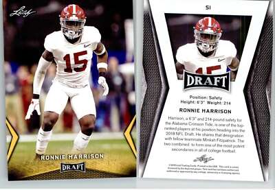 Ronnie Harrison 2018 Leaf Draft Gold #51 Alabama Jaguars RC Rookie | eBay