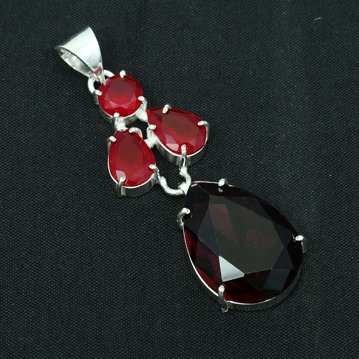 Amethyst Simulated Ruby Gemstone Pendant Jewelry Engagement Gift 2.48 ...