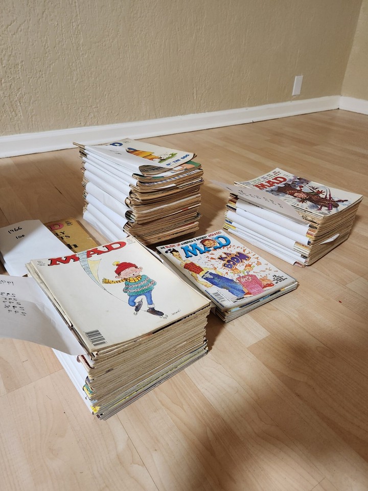 Lot Of Mad Magazines 202 Total With Special Editions Vintage 1966 To ...