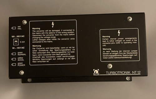 LEYBOLD TURBOTRONIK NT12 TURBOMOLECULAR PUMP CONTROLLER NT12CE 220-240V ...