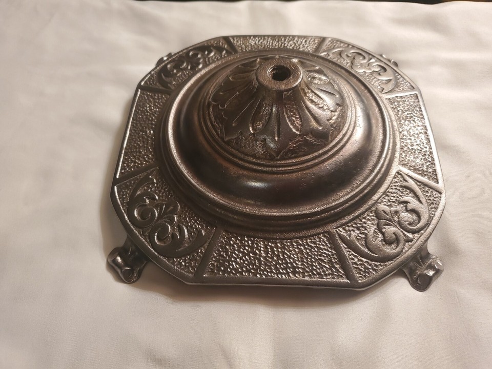 Vintage Ornate Footed Cast Iron Base For A Floor or Table Lamp | eBay