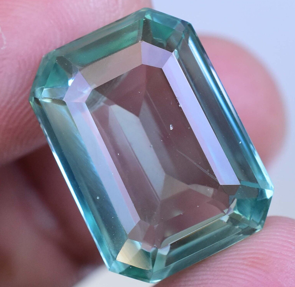 27.10 Ct Natural Bi-Color Parti Sapphire Stunning Octagon Cut Certified ...