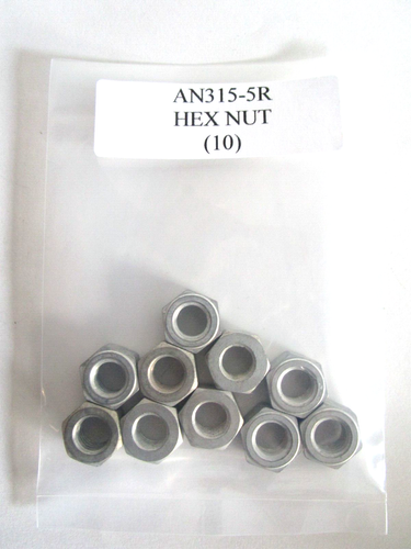 AN315-5R Hex Nut 5/16-24" Steel - Lot of 10 | eBay