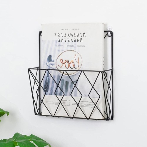 Black Metal Mesh Folder Iron Wall File Rack Organizer Holder Office ...