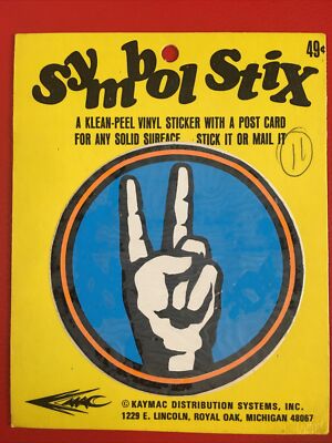 Vintage Kaymac Symbol Stix Sticker with Post Card OLD STOCK Sealed 1970 ...