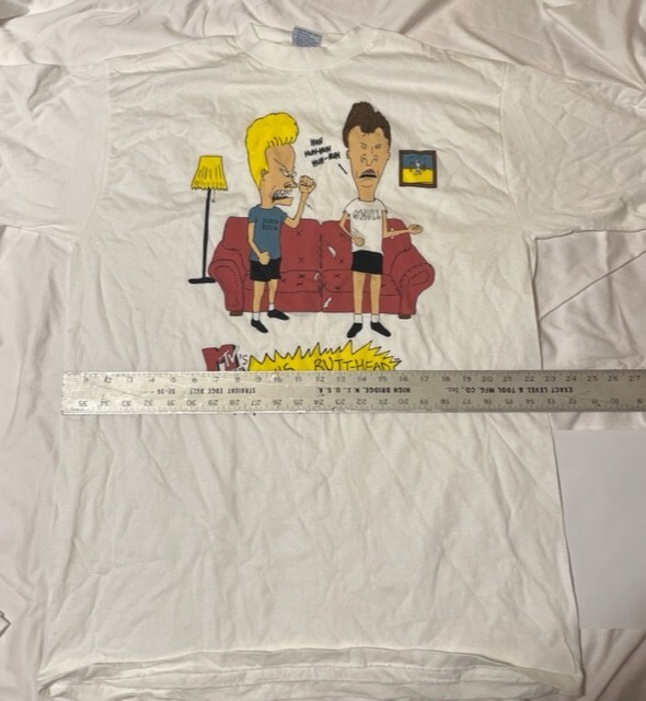 Vintage 1993 Beavis and Butthead MTV Stanley Desantis Cartoon Promo T ...