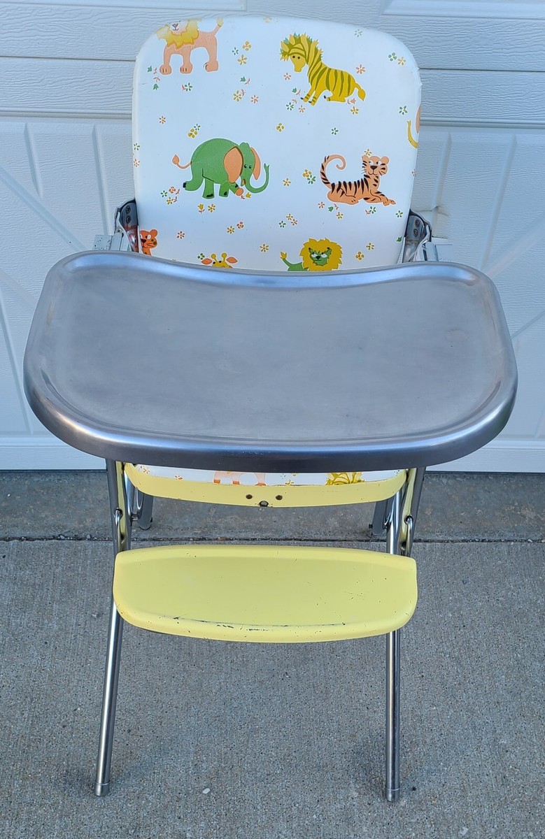 Vintage Metal Cosco High Chair Vintage Yellow Cosco Step Stool Metal