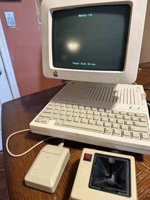 Apple IIc Computer A2S4000 A3M4090 Monitor Stand Mouse Joystick ...