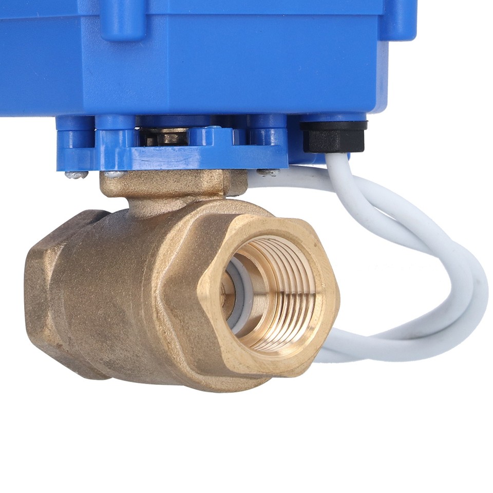 Electric Ball Valve Brass Motorized Switch Mini DN15 1/2in DC12V ...