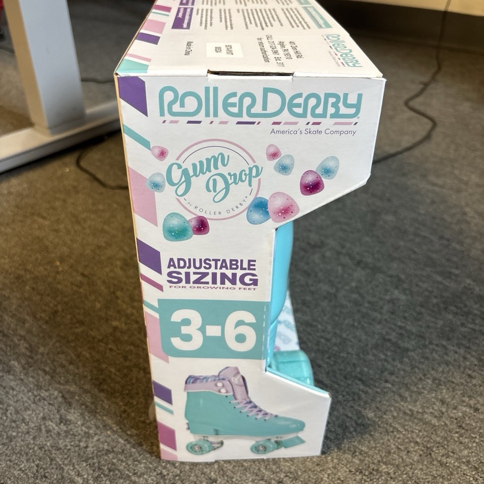 Roller Derby Gumdrop Kids' Adjustable Quad Skate - Mint (3-6) | eBay