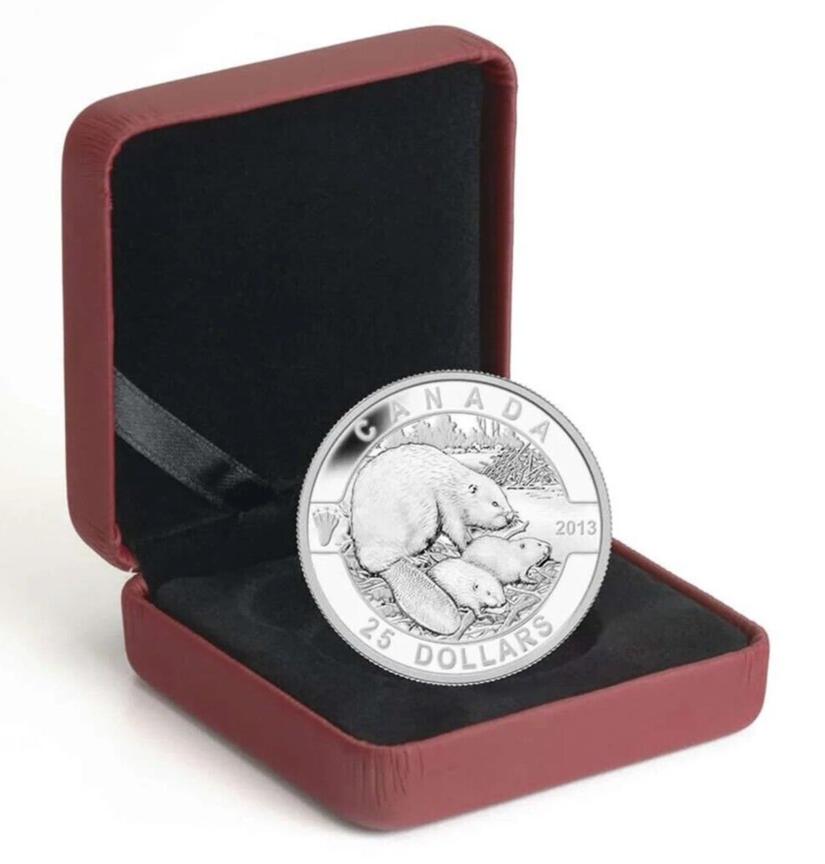 2013 $25 O Canada: The Beaver - 1 oz Pure Silver Coin | eBay