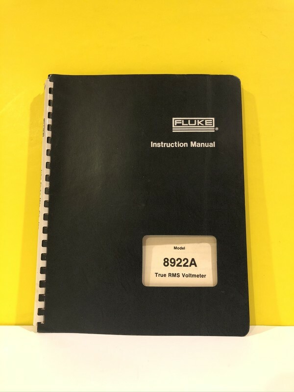 Fluke 522052 Model 8922A True RMS Voltmeter Instruction Manual | eBay