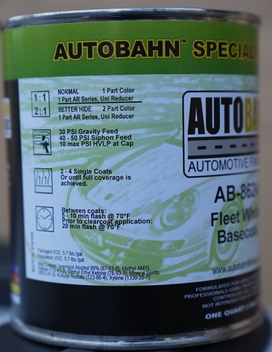 Autobahn AB-8624 Fleet White Basecoat QUART! GM Code WA8624 Automotive ...