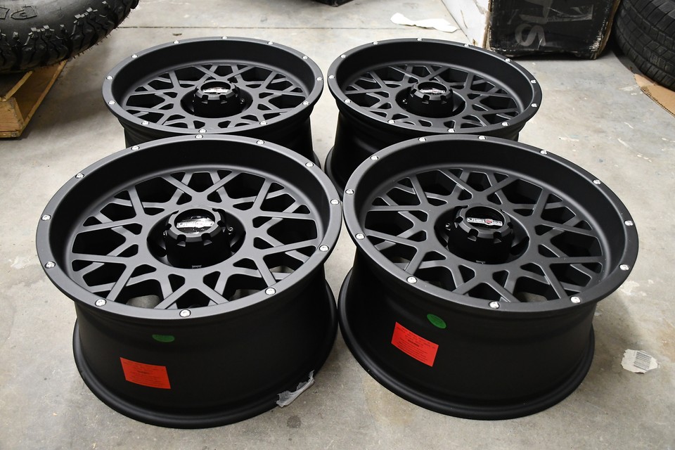 Set 4 18x9 Vision Rocker Satin Black Wheels 6x5.5 -12mm Rims | eBay