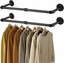UK Industrial Pipe Clothes Rail Rack Wall-mounted Iron Garment Pipe ...