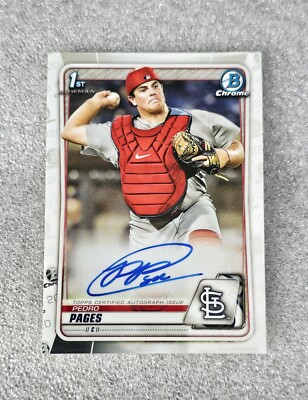 2020 Bowman Chrome Pedro Pages Auto Base Cardinals | eBay