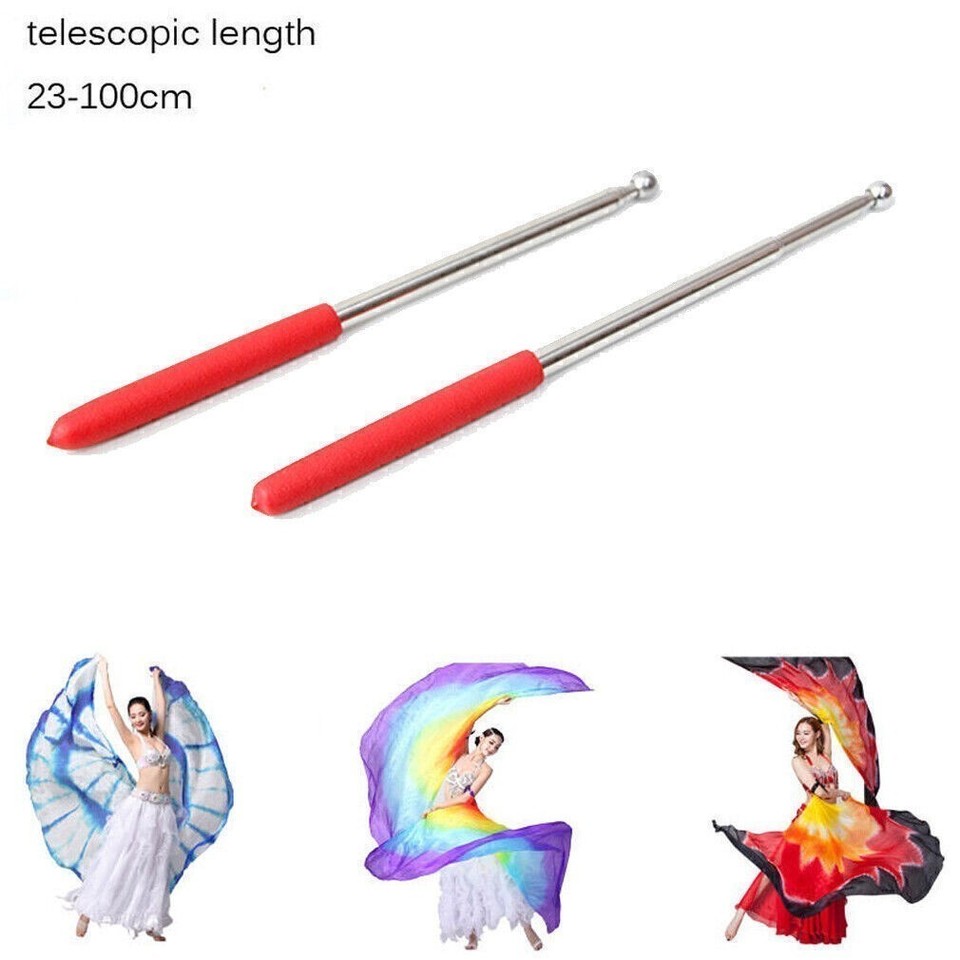 Telescopic Stainless Steel Stick Belly Dance Accessory Wing Butterfly ...