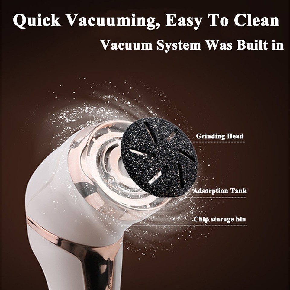 3 Heads Professional Electric Foot Grinder File Callus Dead Skin ...