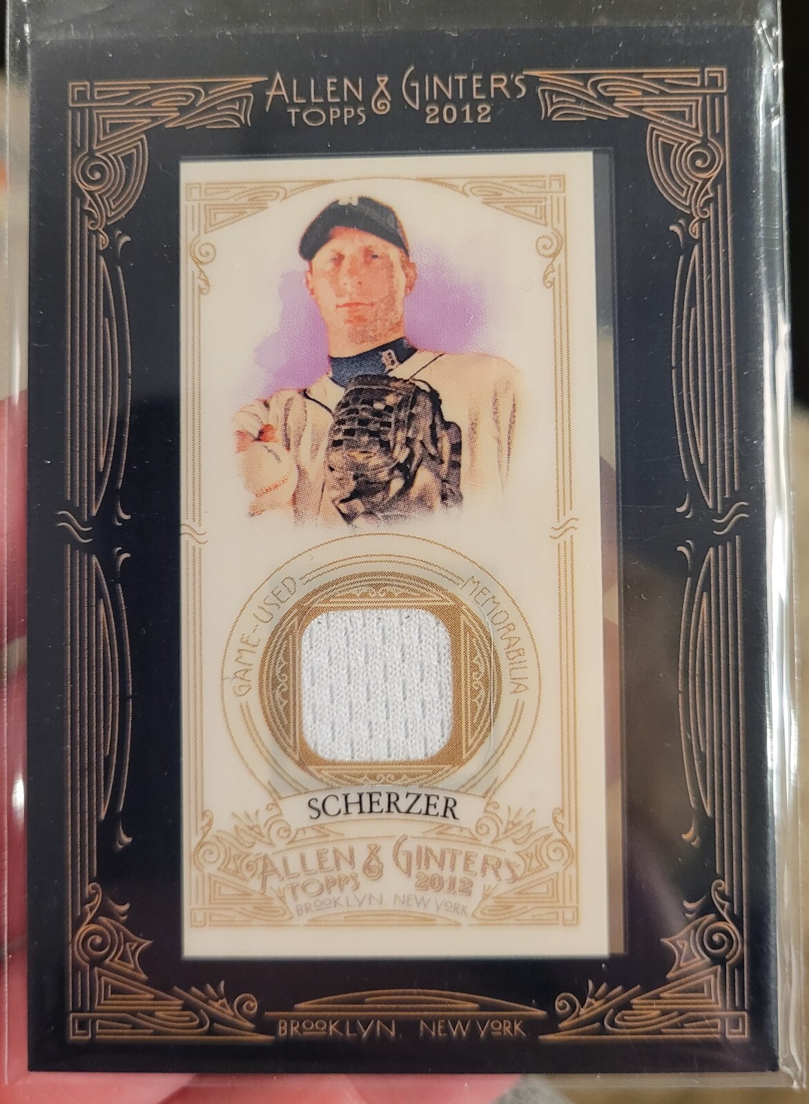 2012 Allen & Ginter Max Scherzer Jersey Mini Framed Relic New York Mets ...