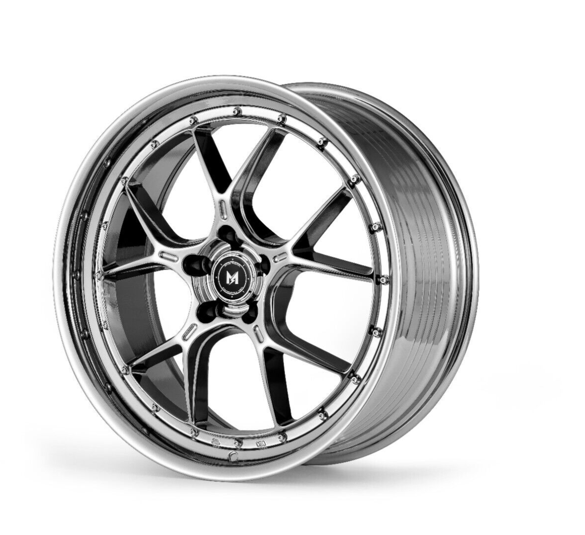 19" 19x9.5 5x114.3 ET30 CB73.1 Set of 4 MFlow MFL1 Deep Dish Wheels PVD ...