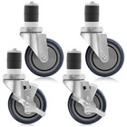 4" Caster Wheel Set Kit for Commercial Stainless Kitchen Prep Work ...