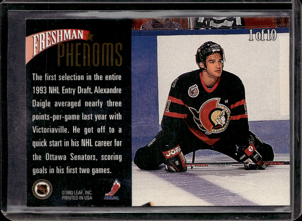 1993-94 Leaf Freshman Phenoms #1 Alexandre Daigle Ottawa Senators | eBay