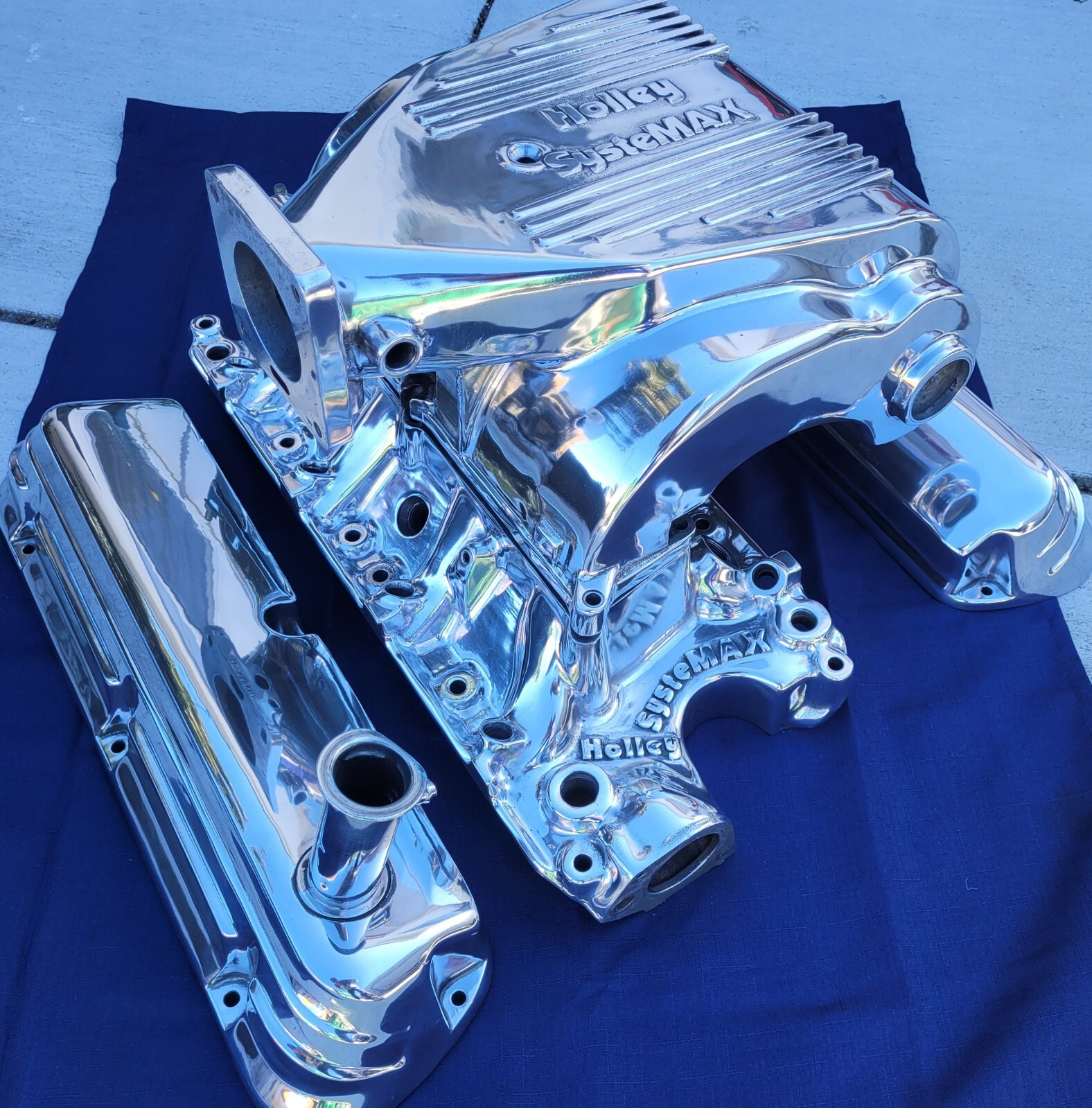 Holley Systemax 2 Foxbody Mustang POLISHED Fast Free Shipping | eBay