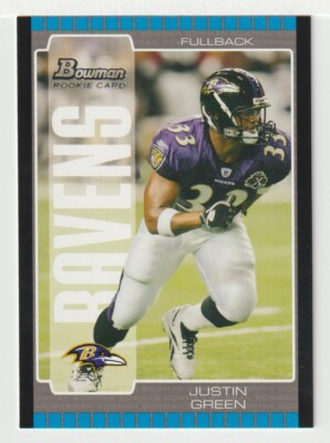 Justin Green RC - Baltimore Ravens (NFL) 2005 Bowman Football # 223 ...