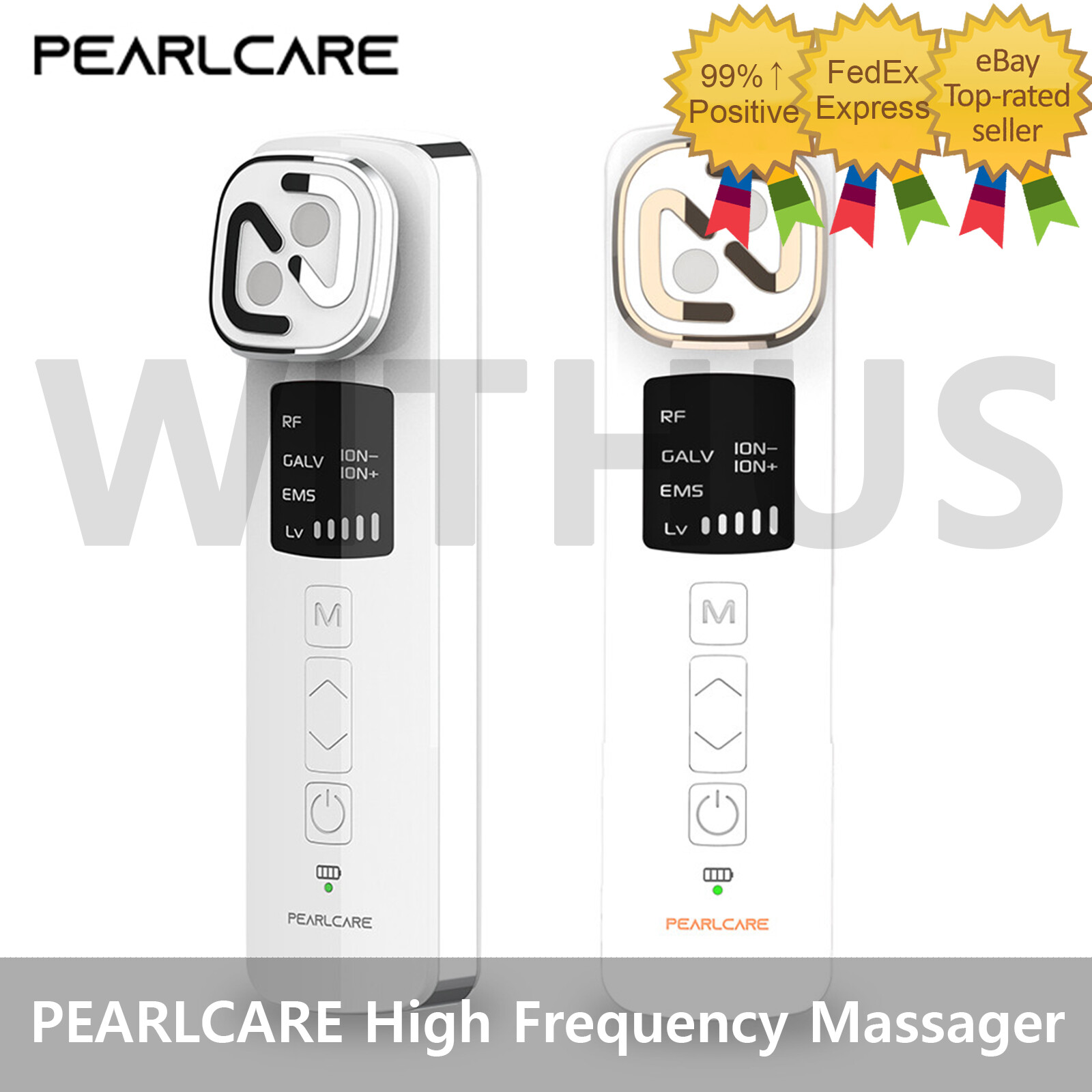 PEARLCARE PL-GLV3 High Frequency Massager RF Galvanic Skin Care Device ...