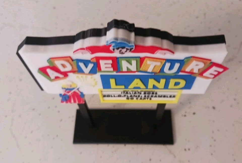 Adventureland 1970s Amusement Park Sign Addison Illinois Miniature ...