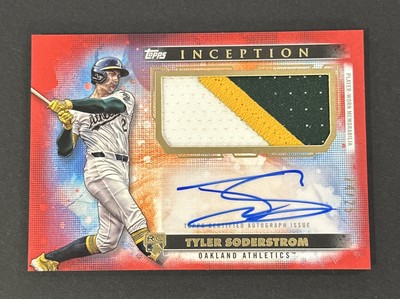 2024 Topps Inception Tyler Soderstrom RC Autograph Patch Card Red 02/25 ...