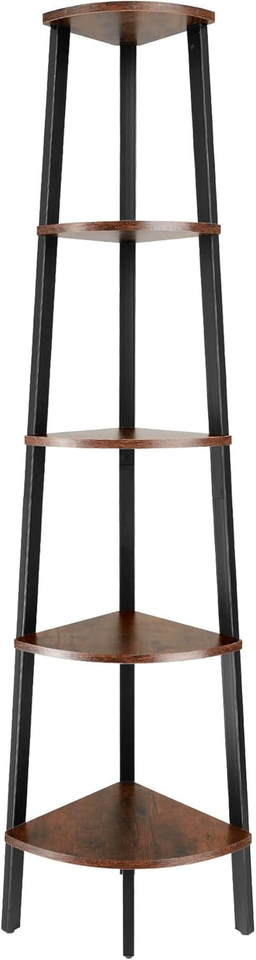 ® Scaffale Ad Angolo, Stile Industriale, Metallo E Legno, Libreria ...