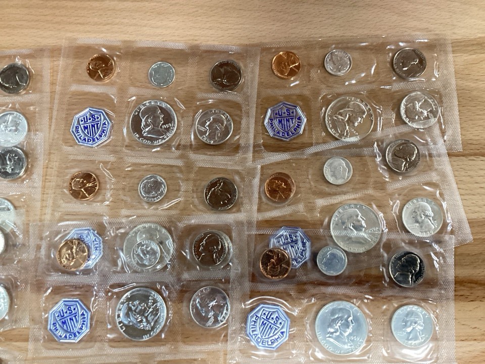 1959 US Silver Proof Sets Lot of 16 Gem Sets w. no Envelopes E1721 | eBay