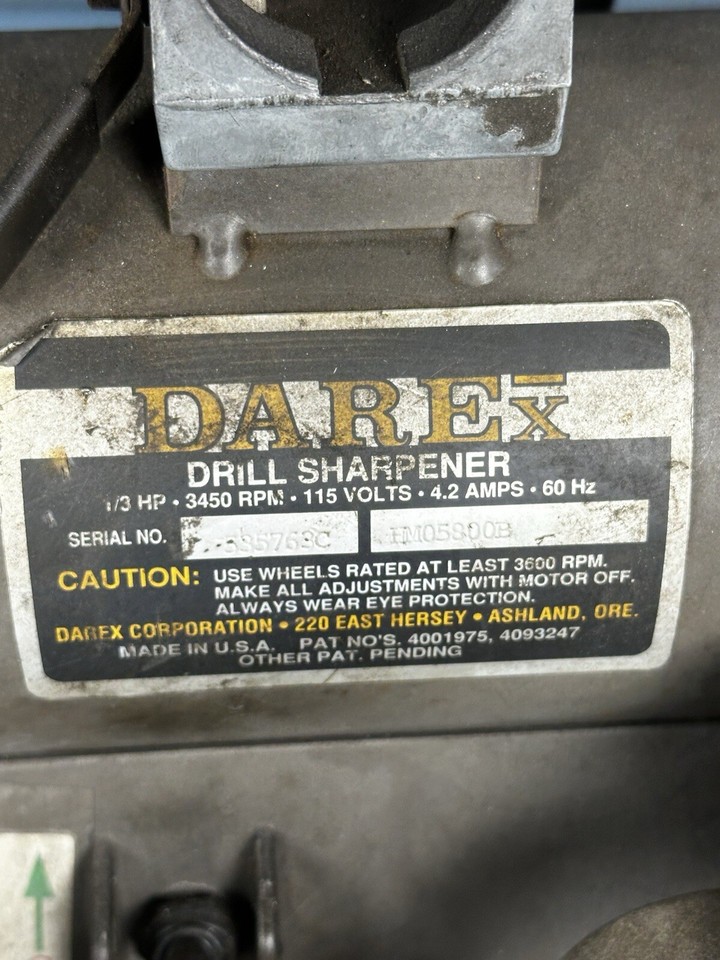 DAREX Drill Grinder/Sharpener HM058 | eBay