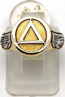 14k Multi-Tone Gold Alcoholic Anonymous Ring | eBay