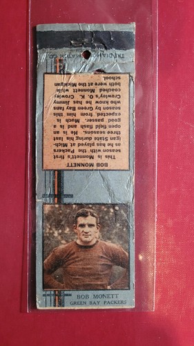 1933 Bob Monette Green Bay Packers "Football" Matchbook Match Cover | eBay