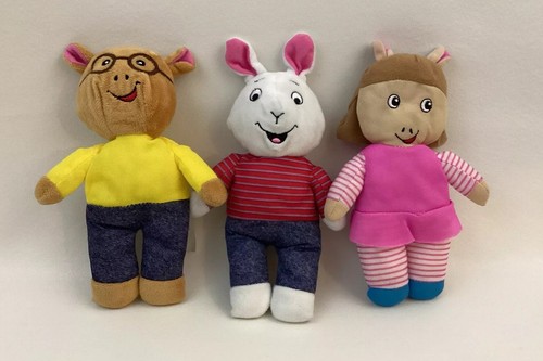 Arthur and Friends 9" Plush Arthur D.W. Read Buster Baxter Lot Of 3 PBS ...