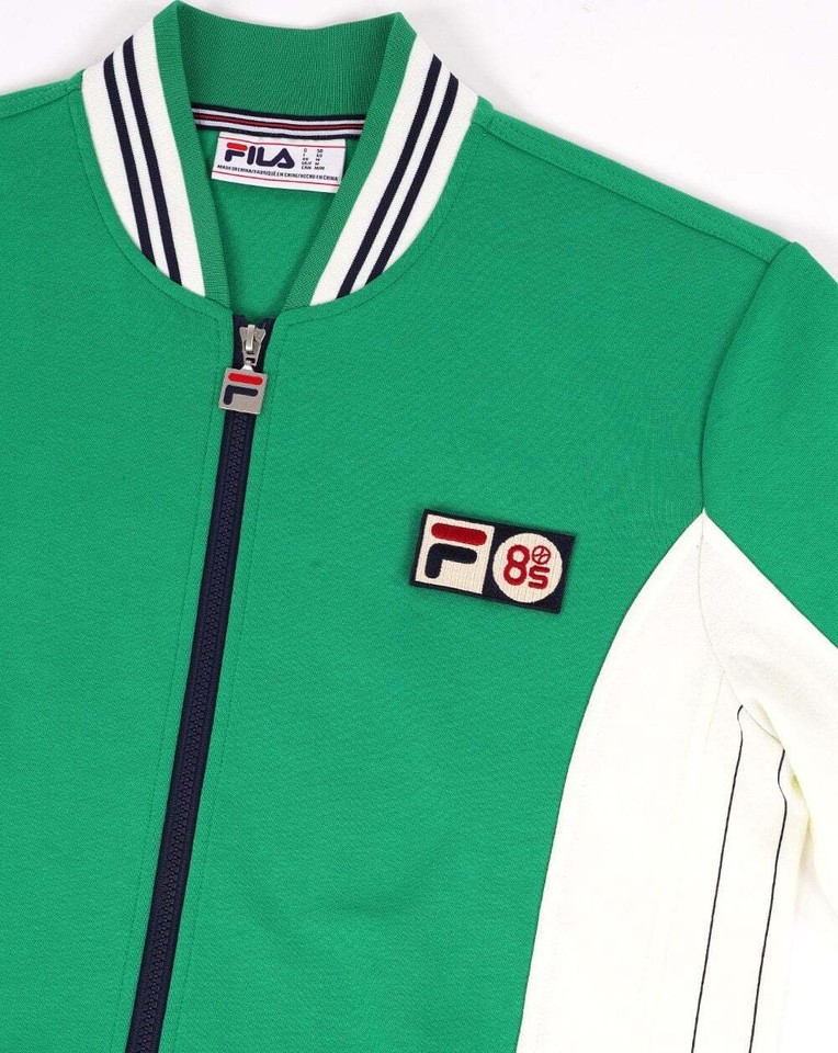 Fila Vintage Mk1 Settanta Twin Badge Track Top Green/Gardenia | eBay UK