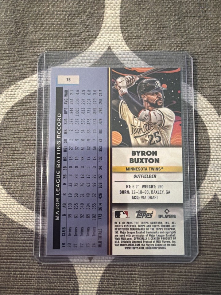 2025 Topps Cosmic Chrome - Byron Buxton #76 Nucleus Refractor | eBay