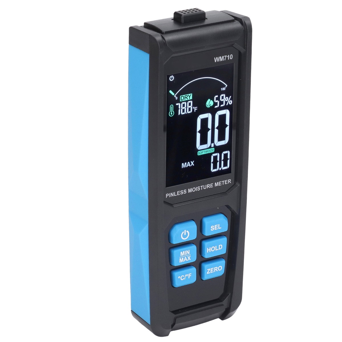Pinless Moisture Meter Digital Wood Moisture Detector Wall Humidity Sensor HEL