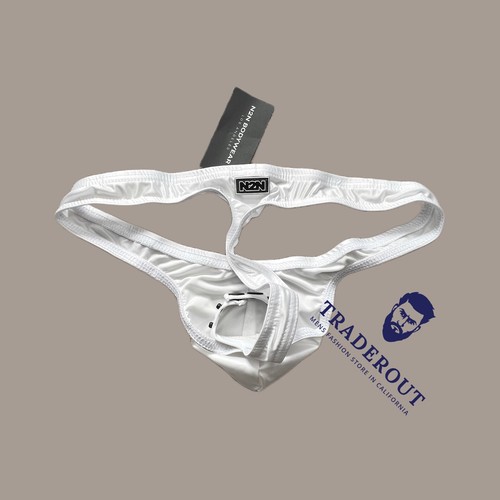 N2N Bodywear Men white Matte Satin Maverick swim thong underwear size M ...