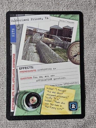 X-Files CCG Cumberland Prison, VA X F96-0053v1 Site | eBay