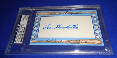 Lou Lew Burdette autograph 2012 Historic Autographs Decades 10/12 PSA ...