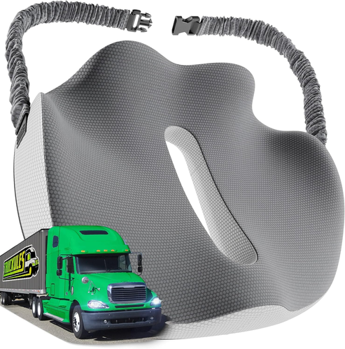 Semi Truck Seat Cushion for Truck Driver Upgraded Back Support Memory ...