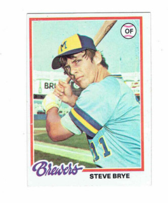 Steve Brye Milwaukee Brewers OF #673 Topps 1978 #Baseball Card | eBay
