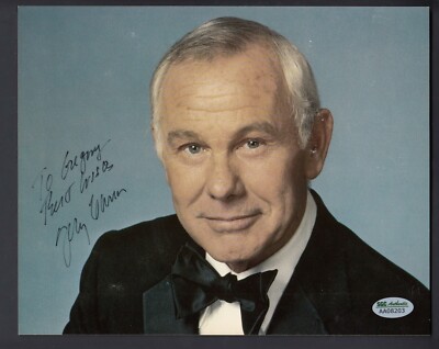 Johnny Carson Autographed 8x10 Photo To Gregory SGC Authentic | eBay