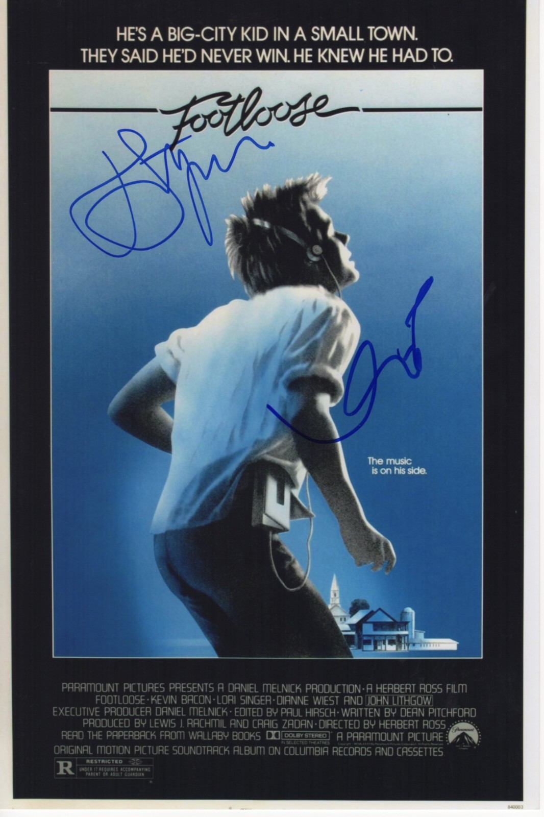 KEVIN BACON JOHN LITHGOW SIGNED FOOTLOOSE PHOTO 8X12 AUTOGRAPH | eBay