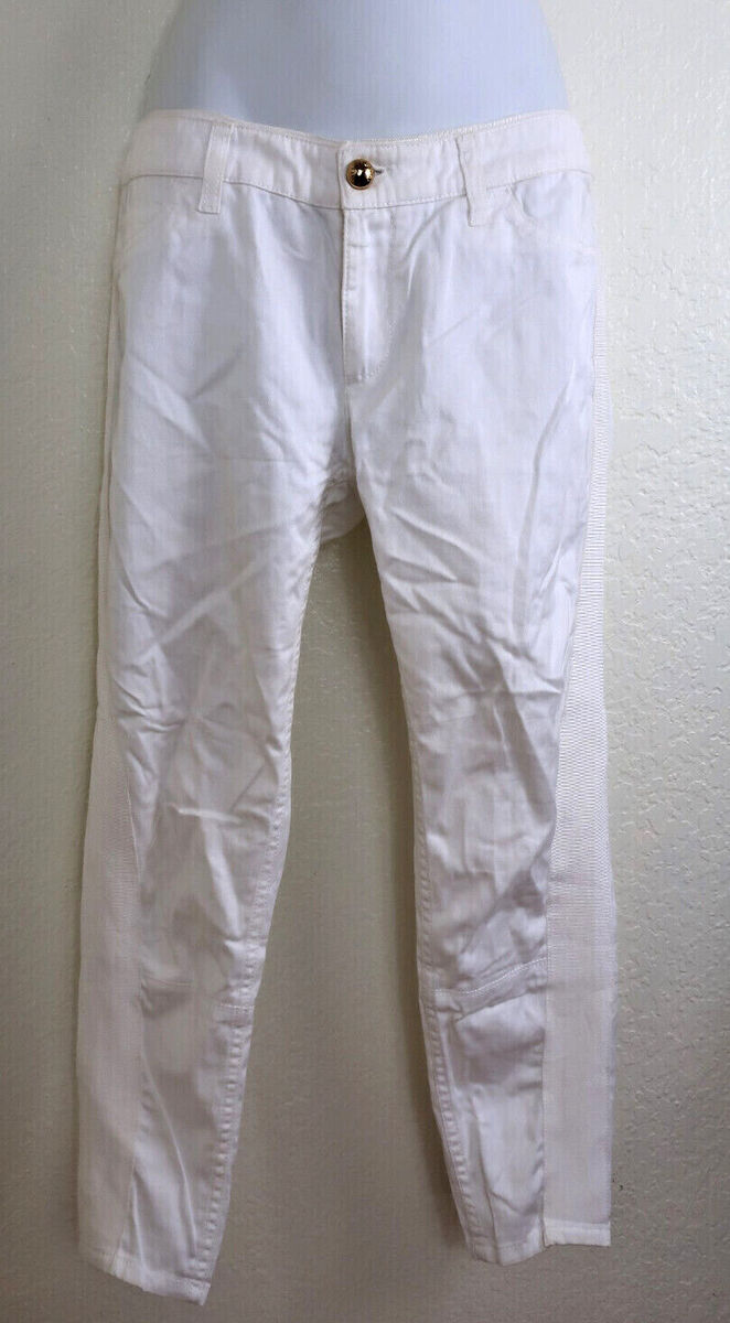 LOUIS VUITTON WHITE Cotton Pedal Pants Jeans Leggings Small LOUIS VUITTON WHITE Cotton Pedal Pants Jeans Leggings Small