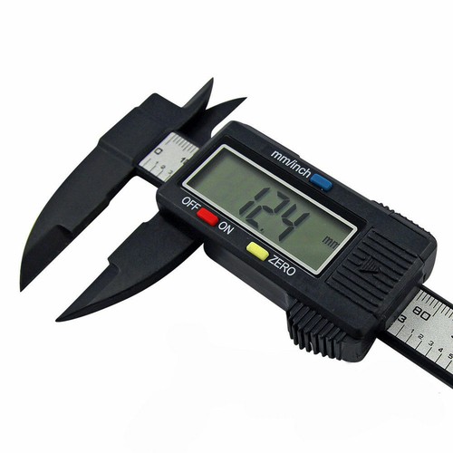 150mm Stainless Steel Vernier Caliper 6 inch LCD Display Screen Measure ...